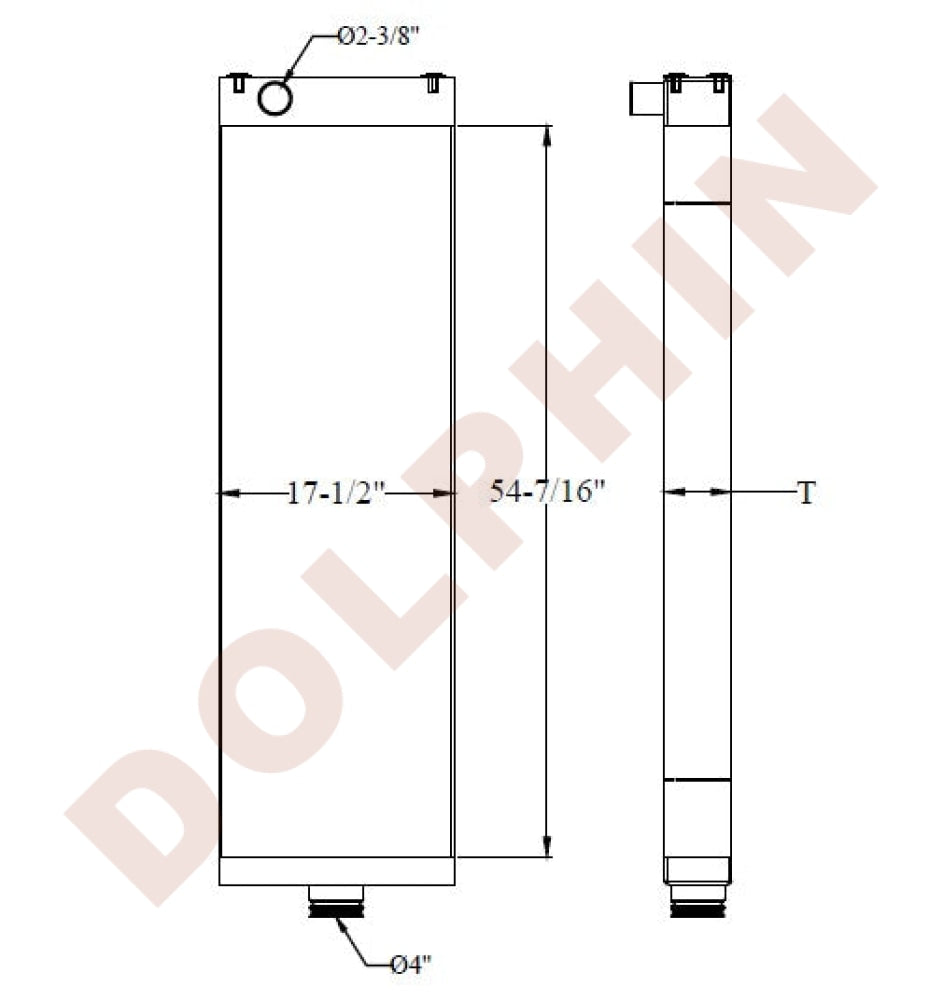 KOMATSU RADIATOR - DUMP TRUCK HD785 - 54-7/16 x 17-1/2 x 5-1/2 ...