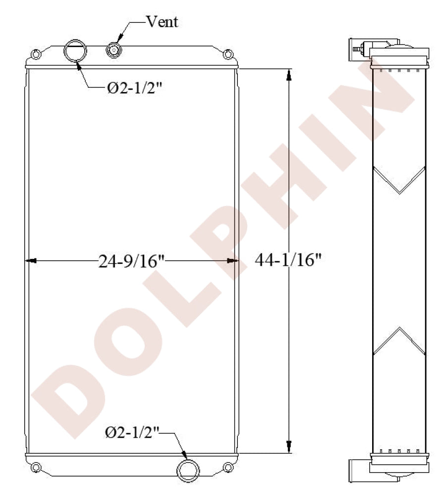 CATERPILLAR Radiator - 44 1/8" x 24 9/16" x 6 1/8" | Dolphin Heat ...