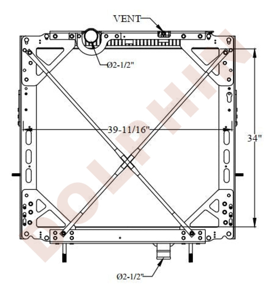 PETERBILT RADIATOR - 579, 587 (2008-2017) 34 x 39-11/16 x 1-7/8 ...