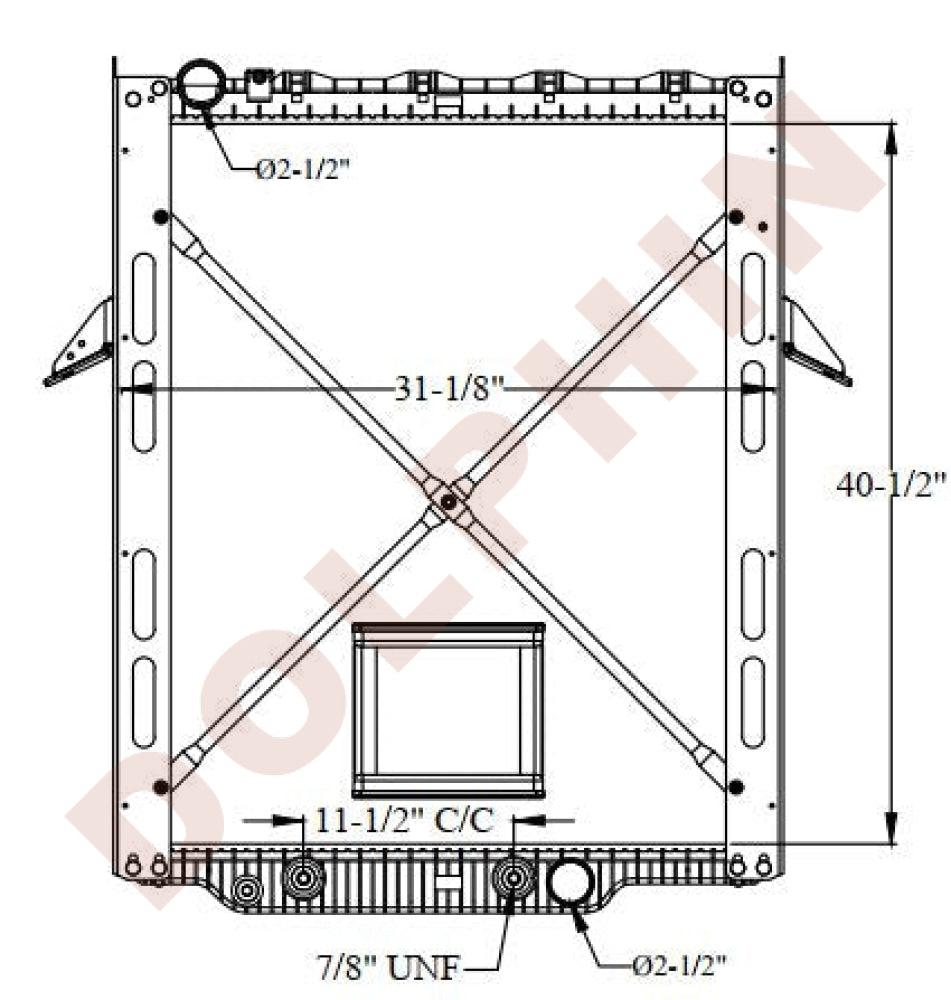 MACK Radiator (2006-2016) 39 5/16" x 35 1/8" x 1 7/8" | Dolphin Heat ...