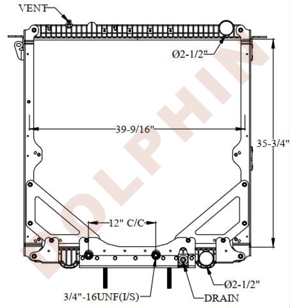 FREIGHTLINER RADIATOR - Cascadia (2014-2015) 35-3/4 x 39-9/16 x 2-1/8 ...