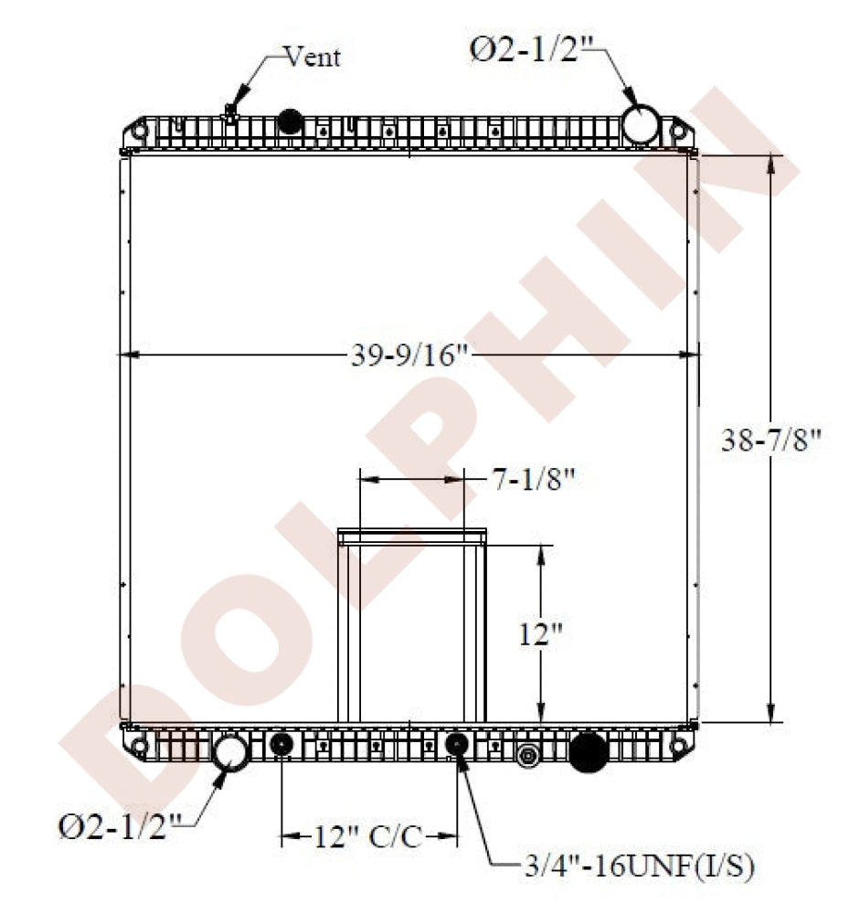 FREIGHTLINER RADIATOR, Columbia M2 (with PTO) (2008-) 38-7/8 x 39-9/16 ...