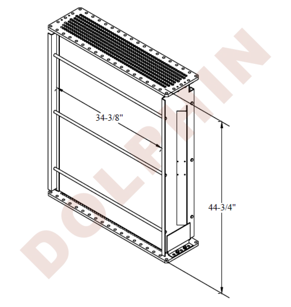LOCO CORE 8 Row Mechanical Bond Radiator Core | Dolphin Heat Exchanger USA