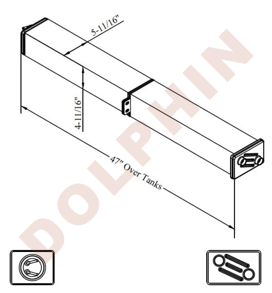 CATERPILLAR - Dump Truck, (Over Tanks 47") 45-7/16 x 4-11/16 x 5-11/16 ...