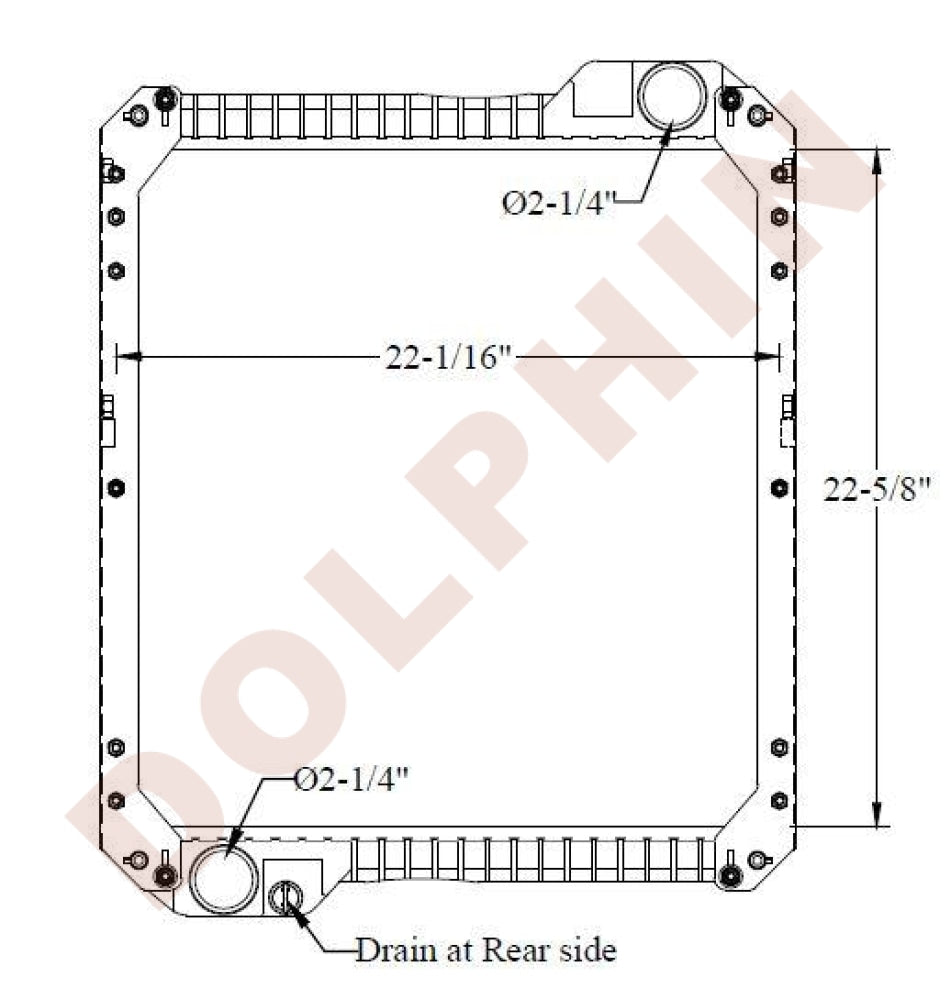 JCB Loadall 530, 540 Radiator. ALUMINIUM PLASTIC | Dolphin Heat ...