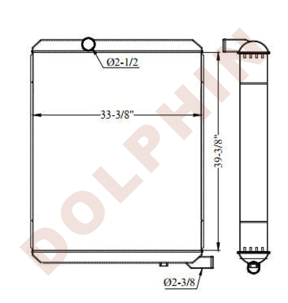 CATERPILLAR RADIATOR - (Truck CAT 740B) 39-3/8 x 33-3/8 x 5-1/2 ...