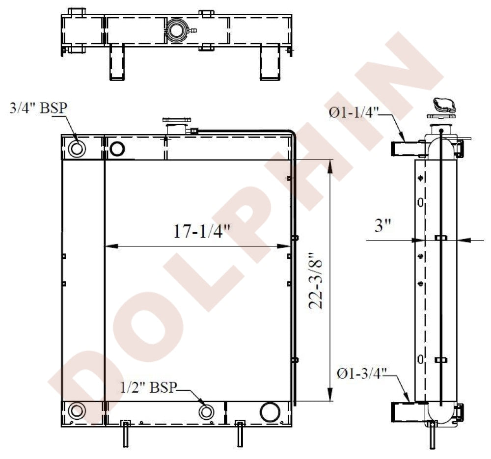 COMBILIFT OIL COOLER C3500, C4000, C4500, C4800, C5000, 22-3/8" x 21-1 ...