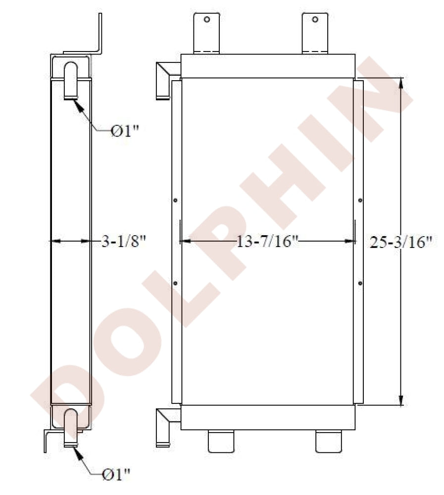 CASE OIL COOLER LOADER - 621 721 845 & 885 Series, 25-3/16" x 13-7/16 ...