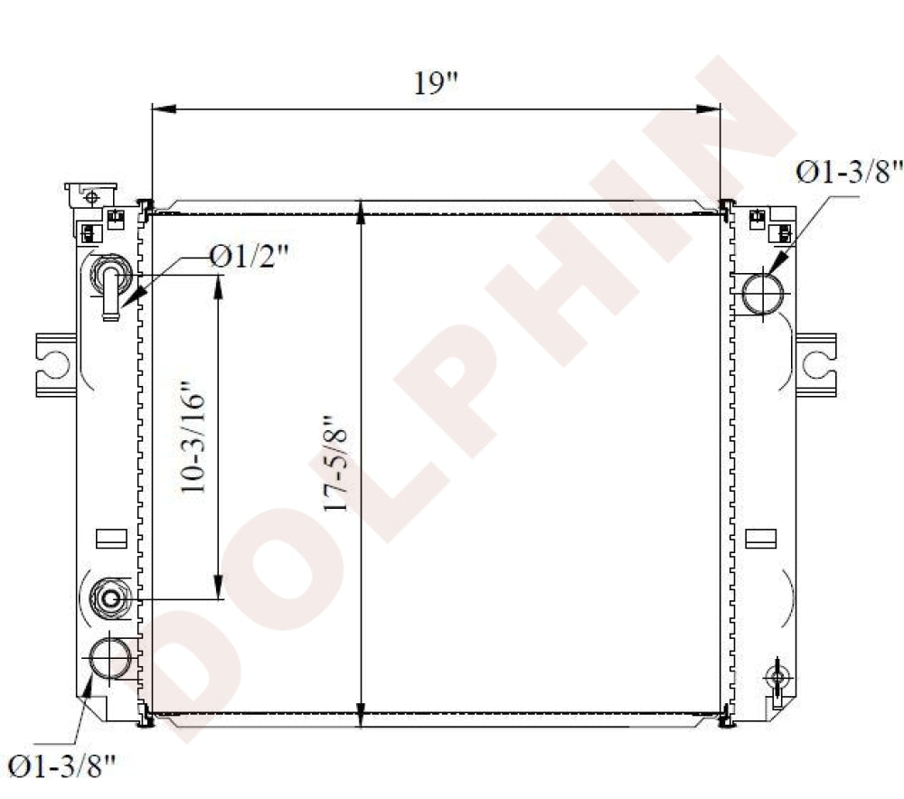 HYSTER FORKLIFT RADIATOR ( YALE ) 19 x 17-5/8 x 2" | Dolphin Heat ...
