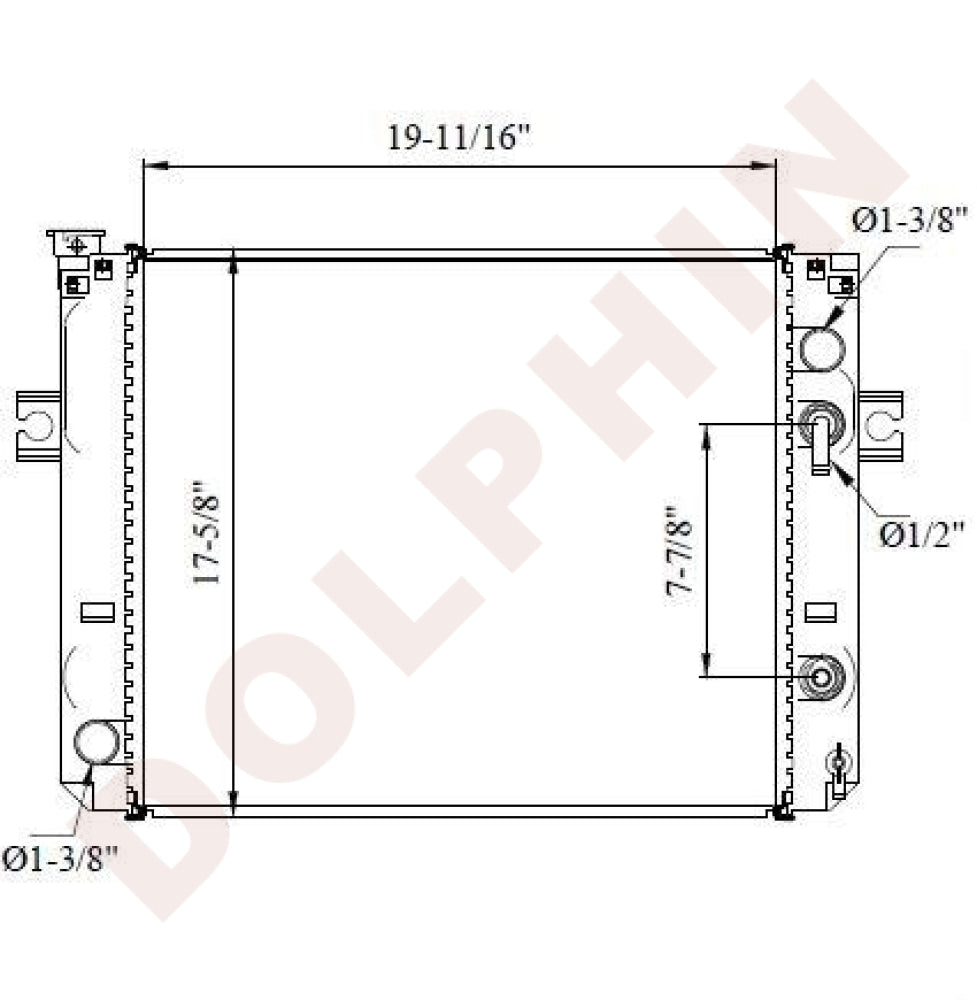 KOMATSU FORKLIFT RADIATOR (FG18) 19-11/16 x 17-5/8 x 2" | Dolphin Heat ...