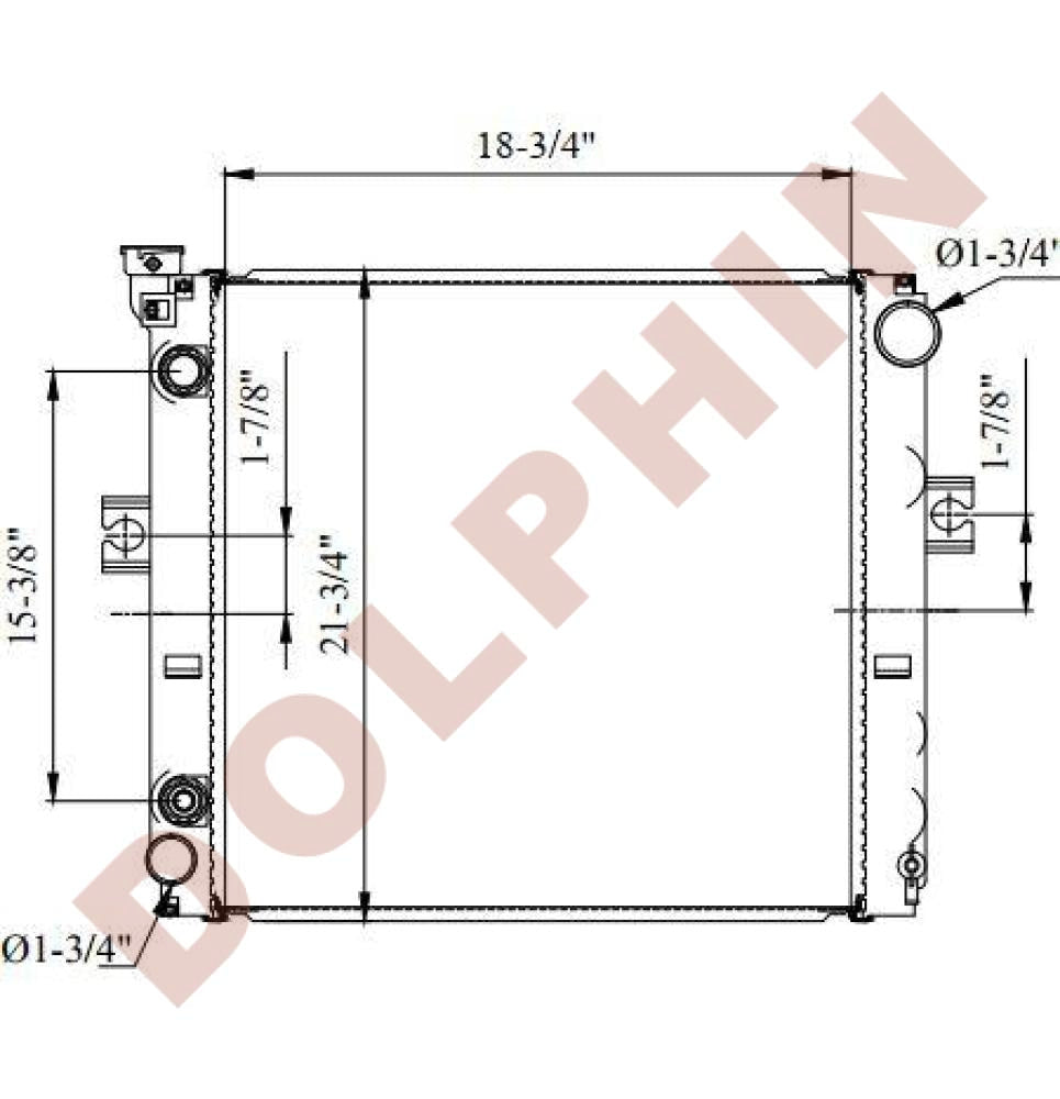 CATERPILLAR FORKLIFT RADIATOR 18-3/4 x 21-3/4 x 1-7/8" | Dolphin Heat ...