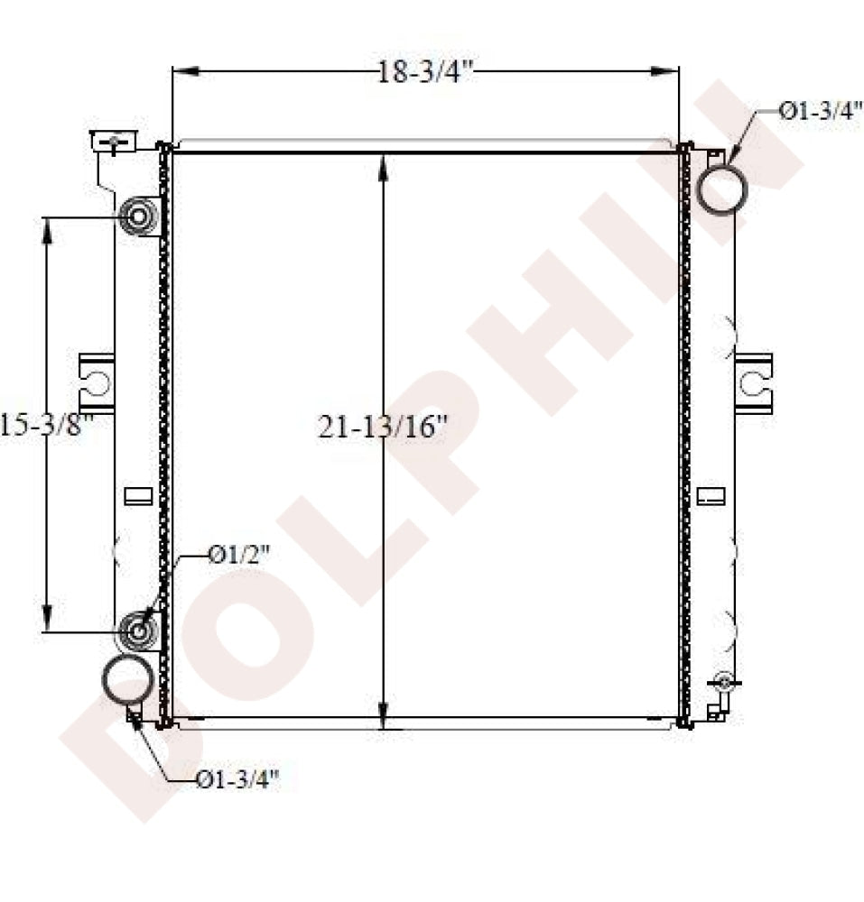 NISSAN FORKLIFT RADIATOR 18-3/4 x 21-13/16 x 1-7/8" | Dolphin Heat ...