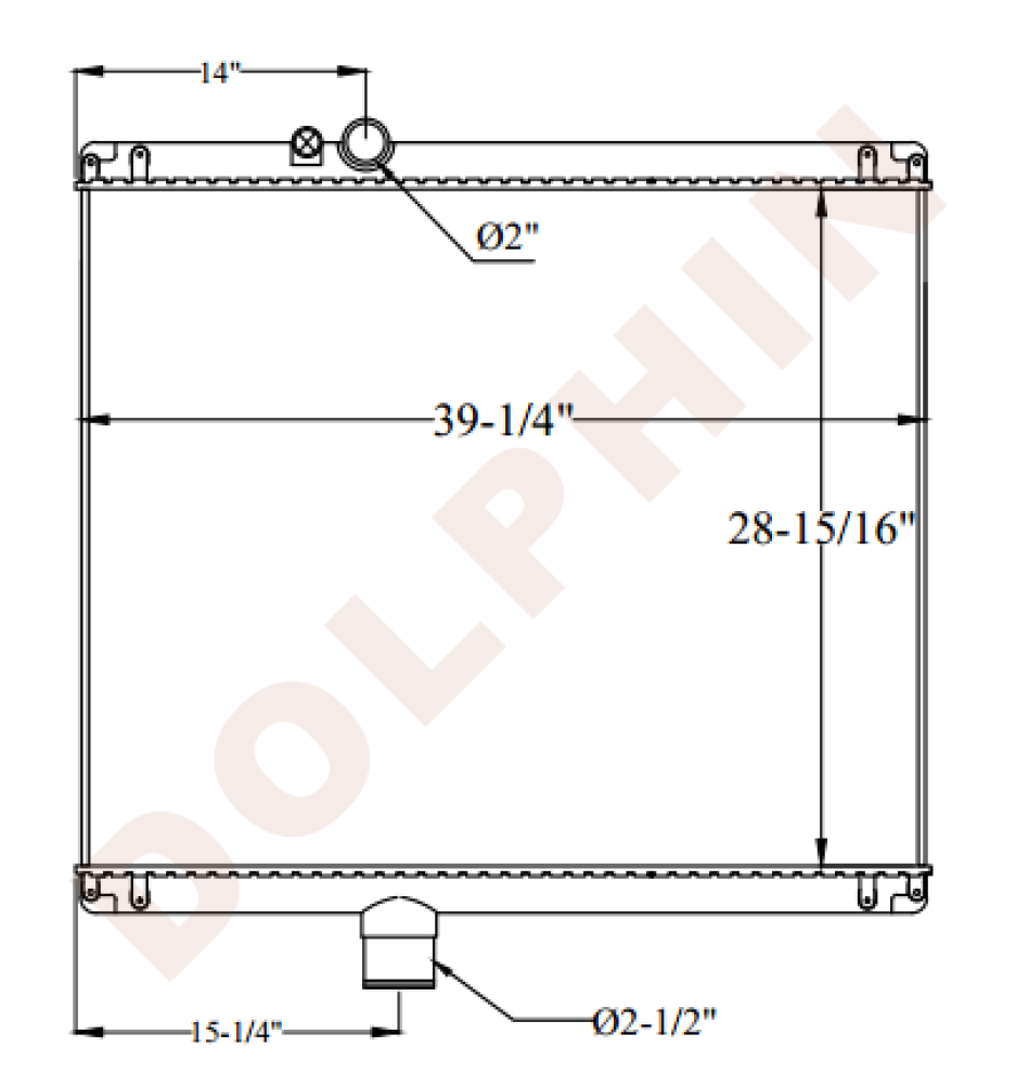 Radiator for MACK, Year 1990-2005. COPPER BRASS. Mark XVII | Dolphin ...