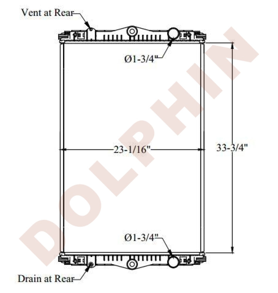 KENWORTH RADIATOR - T270 (2013) 33-3/4" x 23-1/16" x 1-7/8" | Dolphin ...