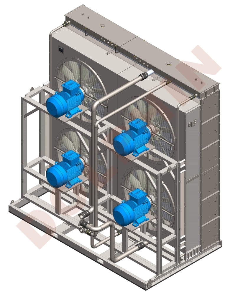 MTU GENERATOR RADIATOR 16V, 4000G84S, 2500kW, Overall Size 147-1/2 x 1 ...