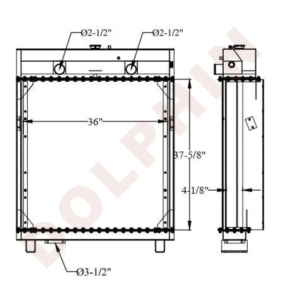 CATERPILLAR RADIATOR - Generator CAT D3406 (37-5/8'' x 36'' x 4-1/8 ...