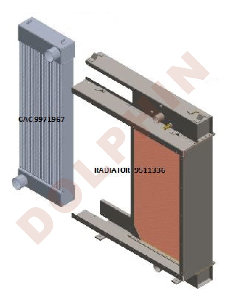 COMBI COOLER CATERPILLAR - CAT C15, C16, C11 (50" x 27-5/8" x 6 ...