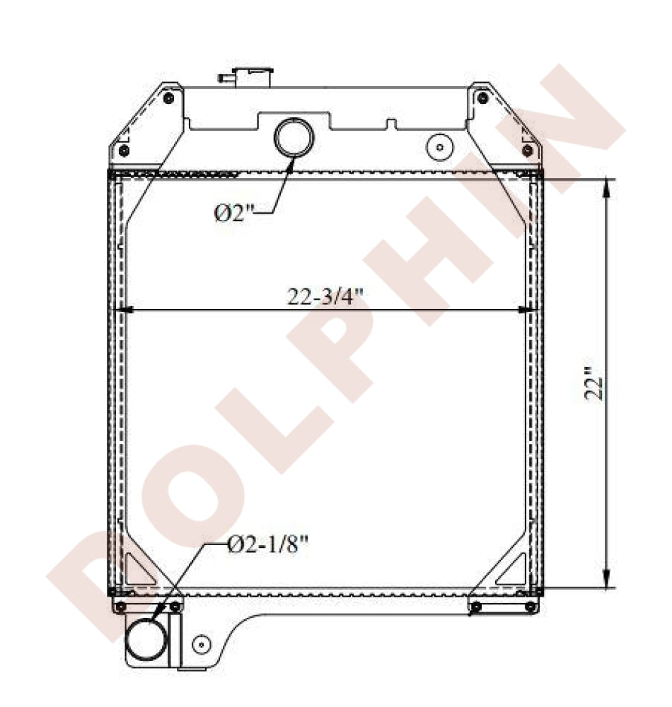 PERKINS GENERATOR RADIATOR 22'' x 22-3/4'' x 3-1/8'' | Dolphin Heat ...