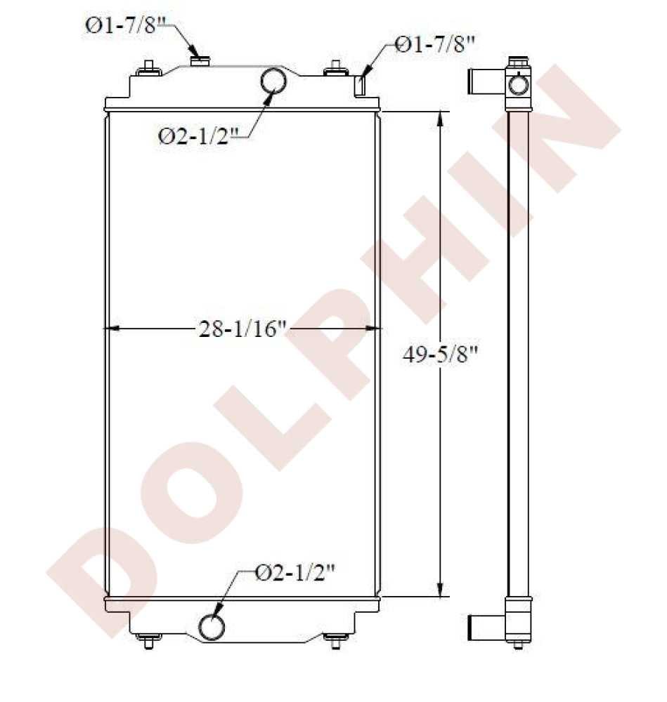 CATERPILLAR RADIATOR - Generator CAT C18 (49-5/8" x 28-1/16" x 2-1/8 ...
