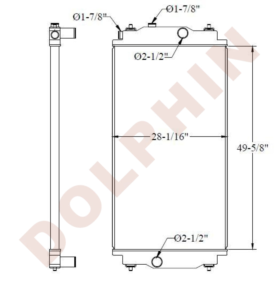 CATERPILLAR RADIATOR - Generator CAT C18 (49-5/8" x 28-1/16" x 2-1/8 ...